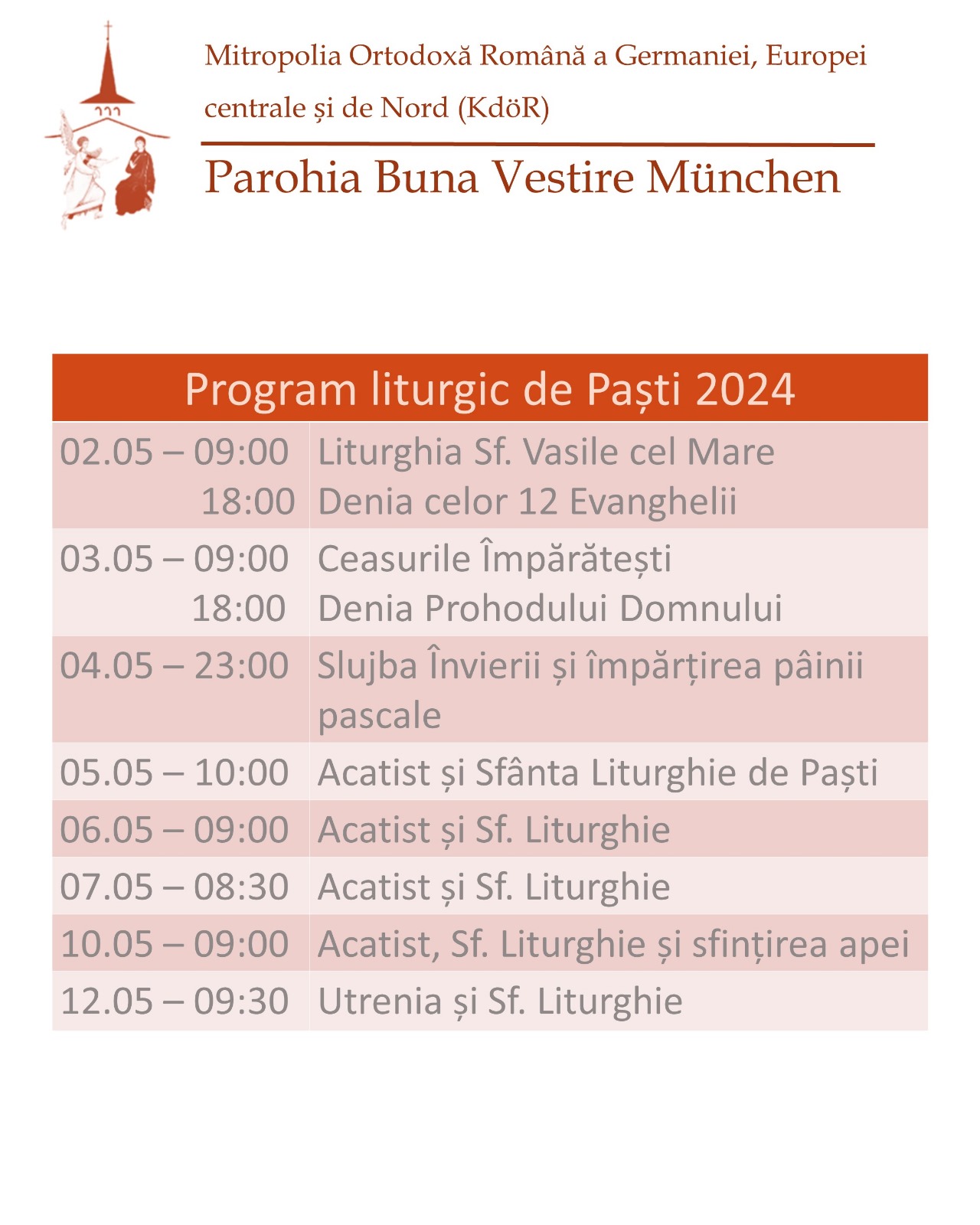 Biserica romaneasca: Parohia ortodoxa BUNA VESTIRE München